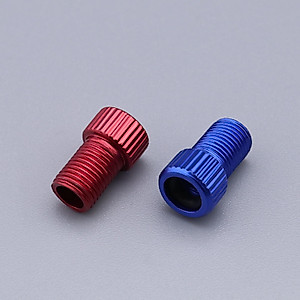 ECSiNG 20PCS Presta Valve Adaptors Bicycle Presta to Schrader Converter with Rubber O-Ring for Road Bikes Folding Bikes Mountain Bikes 10 Colours 2PCS Each Colour