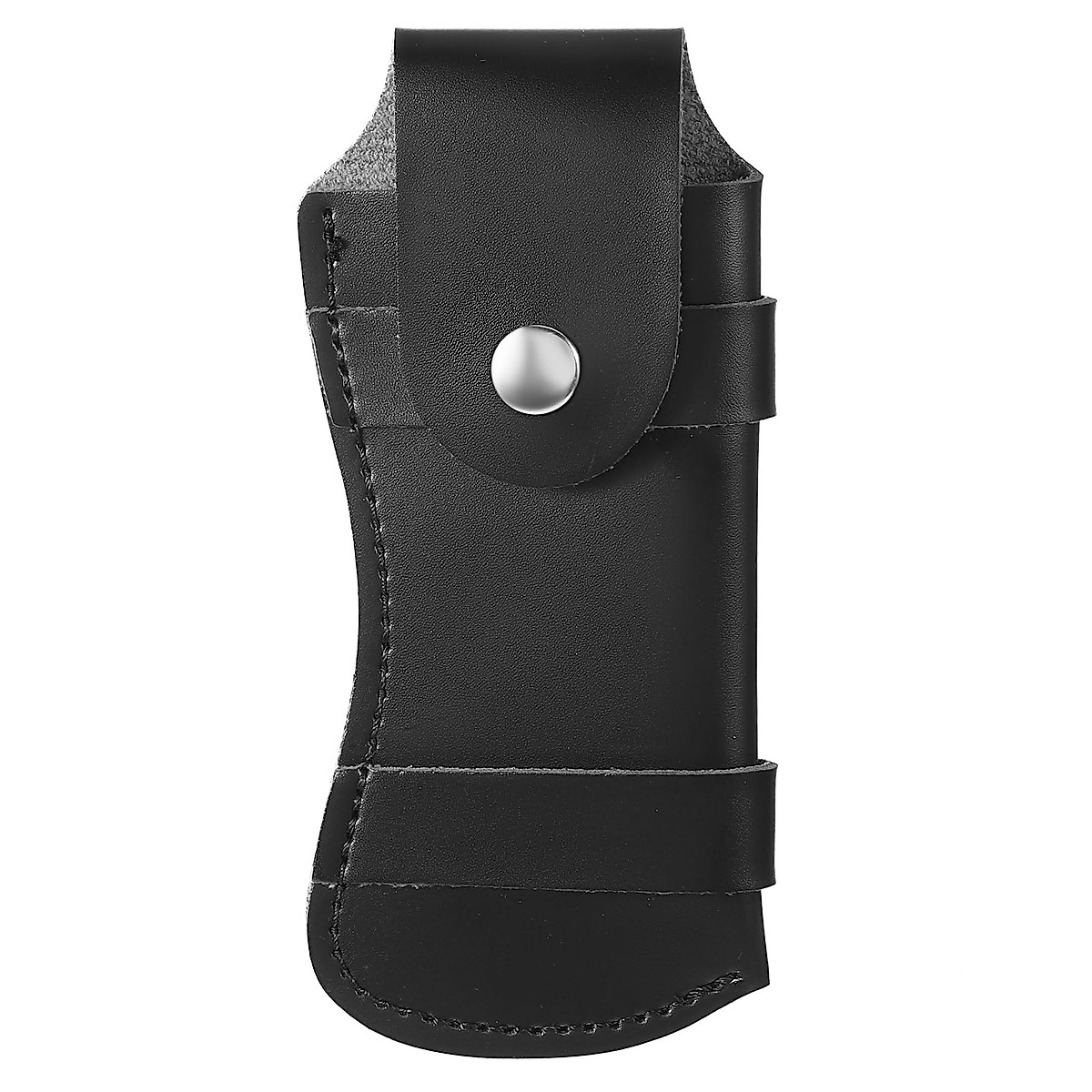 Leather Knife Pouch 5" Knife Holder for Belt, Portable Pocket Knife Sheath with Snap Closure, Pocket Knife Holder Pouch for Outdoor Climbing, Camping, Cycling and Hiking