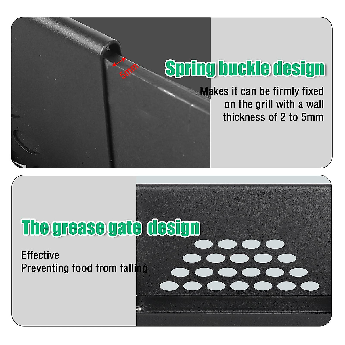 Upgrade Blackstone Grease Catcher - Rear Drainage Funnel for Blackstone Griddle - 17", 22", 28", 36" Sizes