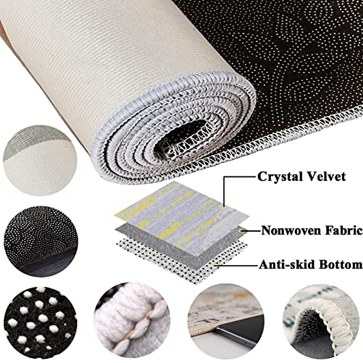 Sea World Collection Shark Kids Rugs, Octopus Turtle Sea-Plant Indoor Non-Slip Area Rugs, Machine Washable Breathable Durable Floor Carpet for Decor Living Room Bedroom Home Mat (5'W x 8'L)