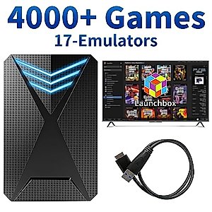 Retro Game Console, Emulator Console Built-in 4000+ Games, Plug and Play in Windows, Compatible with PS3/PS2/PSP, USB 3.0, 18 Emulators, Support Adding 70+ Emulator Games
