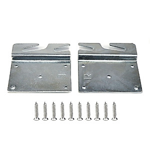 Mcredy 4 PCS Heavy Duty Universal Wood Bed Rail Hook Plates for Beds Frame Bracket Headboard Footboard Replacement Bed Parts,Screws Included