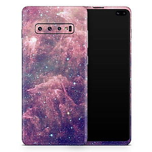 DesignSkinz Vibrant Sparkly Pink Nebula Protective Vinyl Decal Wrap Skin Cover Compatible with The Samsung Galaxy S20 (Screen Trim & Back Glass Skin)