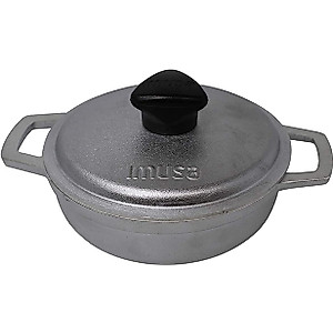 IMUSA USA (12 PACK) 0.7Qt Traditional Colombian Mini Caldero (Dutch Oven) for Cooking and Serving, 0.7 Quart, Silver (GAU-80560KIT)