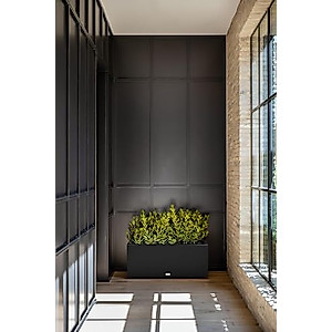 Veradek Block Series Long Box Planter - Large Rectangular Planter for Outdoor Patio/Porch | Durable All-Weather Use with Drainage Holes | Modern Décor for Tall Plants, Flowers or Shrubs