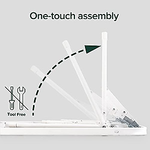 ZINUS SmartBase Tool-Free Assembly Mattress Foundation / 14 Inch Metal Platform Bed Frame / No Box Spring Needed / Sturdy Steel Frame / Underbed Storage, White, Cal King