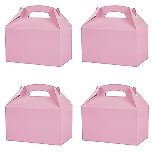 Erweicet Pink Party Treat Box 24 Pcs Pink Candy Cake Gift DIY Bags Snack Goody Cardboard Box Perfect for Kids Girls Birthday Party Gift Giving Baby Shower Bridal Shower Wedding Supplies Decorations
