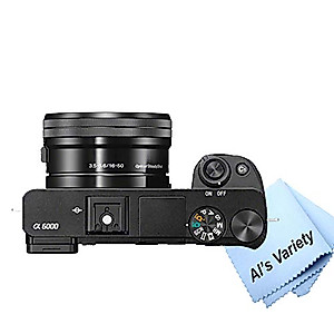 Sony a6000 Mirrorless Digital Camera with 16-50mm Lens + 32GB Card, Tripod, Case, and More (18pc Bundle)