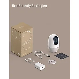 nooie Pet Camera with SD Card, Indoor 360 Security Cameras WiFi, Dog Cam with Phone App, AI Motion Tracking and Sound Detection, 1080P Night Vision Two-Way Audio for Pets Dog Cat Monitoring