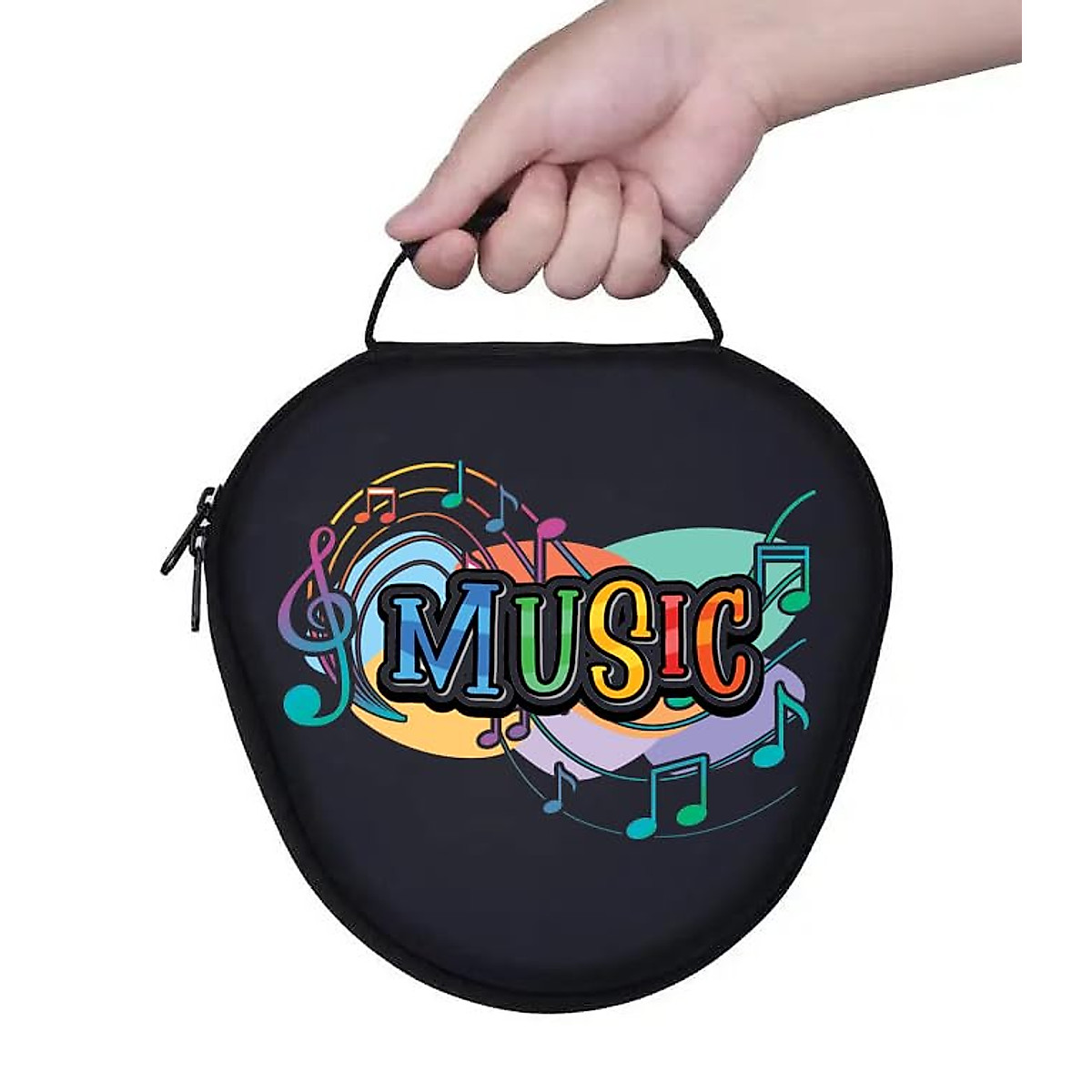 Hard Case for New AirPods Max, Travel Carrying Headphone Case with Music Cool Print Music Earpad Cover Protective Portable Storage Bag Gift APM4