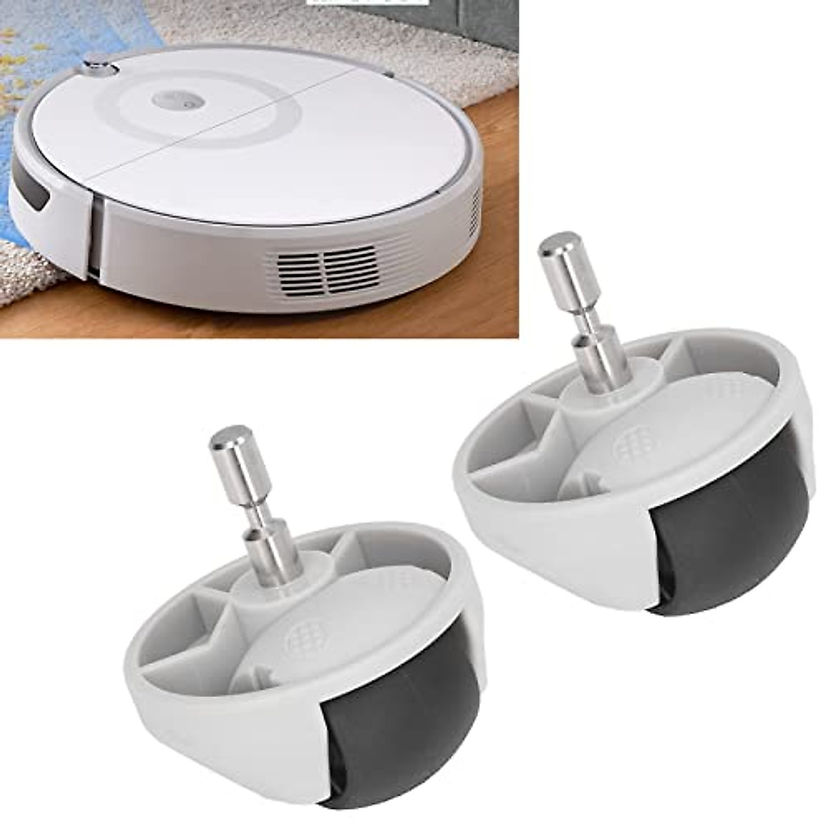 2Pcs Front Wheel Caster Assembly for Roborock Sweeper Universal Wheel E4 Robot S4 Roborock E4 E5 S5 Replacement for S6 S7 Vacuum Front Wheel