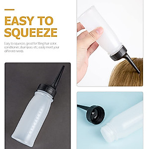FRCOLOR 3pcs Dry Cleaning Bottle Hair Dye Bottle Hair Squeeze Bottle Hair Oil Applicator Hair Dye Bottle Applicator Salon Hair Dye Bottle Hair Dyeing Bottle Filling Plastic Bottle