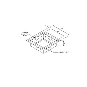 Firebuggz Heavy Duty Stainless Steel Fire Pit Ring Insert for Outdoors - 24" Square Insert, 32" Outside Flange, 9" Height