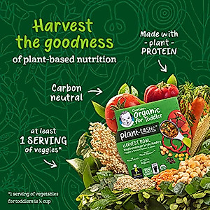 Gerber Organic Baby Food, Toddler, Plant-tastic, Harvest Bowl, Mediterranean Medley, 4.5 oz (Pack of 8)