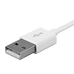 Monoprice USB-A to Micro B Cable - 3 Feet - White, Polycarbonate Connector Heads, 2.4A, 22/30AWG - Select Series