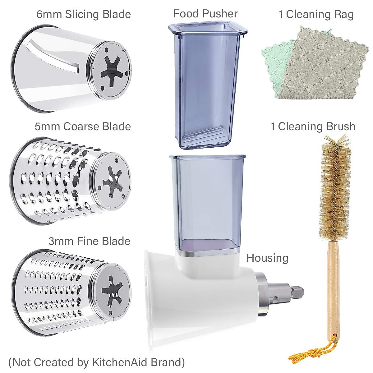 PROKITCHEN Thicken Slicer/Shredder Attachment for KitchenAid Stand Mixers,Vegetable Chopper, Salad Maker, Cheese Grater