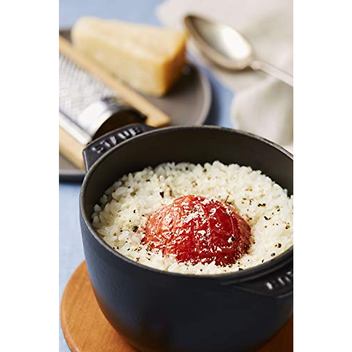 Staub 40509-703 La Cocotte de Gohan, Gray, M, 6.3 inches (16 cm), Rice Cooker, 2 Cups, Cast Enameled Pot, Induction Compatible, Rice Cooker, La Cocotte de Gohan