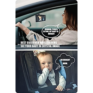 Baby Car Camera,HD1080P Monitor Car Mirror,Baby Rear Facing Seat Full View Infant Child Monitor Crystal Night Vision Goldencivetcat