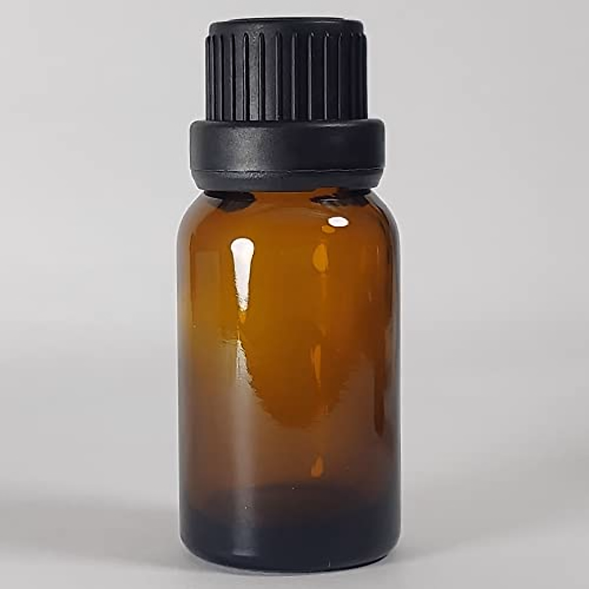 Bioll 15ml (1/2 oz) Essential Oil Dropper Glass Bottle. Refillable Sample Bottles Vials With Orifice Reducer Dropper And Cap For Perfume And Aromatherapy Oils -24Pack (Amber)