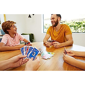 UNO - Classic Colour & Number Matching Card Game - 112 Cards - Customizable & Erasable Wild - Special Action Cards Included - Gift for Kids 7+, W2087