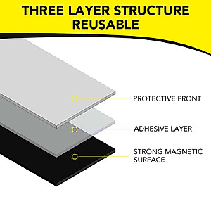 DIYMAG Magnetic Adhesive Sheets, |4" x 6"|, 18 Pack，Cuttable Magnetic Sheets，Flexible Magnet Sheets with Adhesive for Crafts, Photos and Die Storage, Easy Peel and Stick