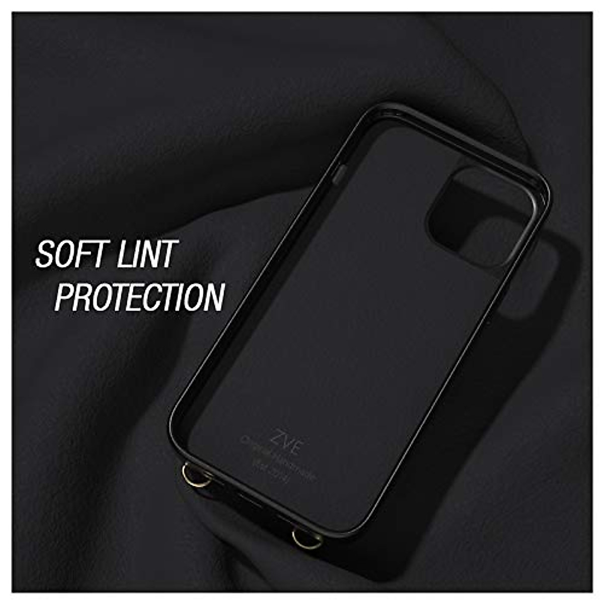 ZVE iPhone 14 Pro Crossbody Wallet Case, Card Holder Zipper Phone Case with Wrist Strap, RFID Blocking Leather Purse Gift for Women Compatible with iPhone 14 Pro, 6.1 inch, 2022-Black