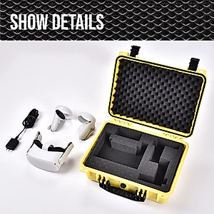 G-PLUS VR Carrying Case VR Outdoor Portable Protector Glasses Storage Box(Yellow)