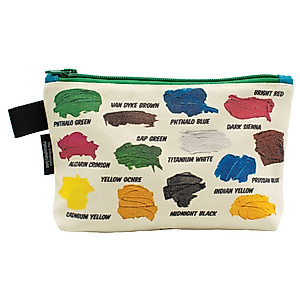 Bob Ross Bag - 9" Canvas Zipper Pouch for Pencils, Tools, Cosmetics, Toiletries and More