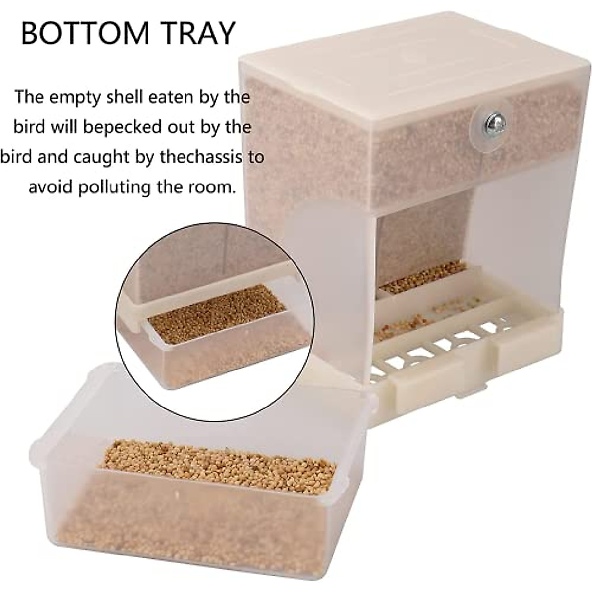 Fallaloe Automatic Bird Feeder - No-Mess Bird Feeder,Parrot Feeding cage Accessories,Suitable for Small and Medium Parrotsand Birds Seed Feeder for(1pcs)