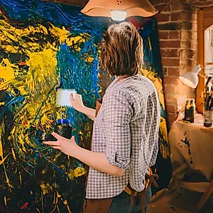 craftshou Multifunction Acrylic Pouring Swipe Tools,14 Pcs Paint Scrapers Plastic Paint Swipe Accessories for Acrylic Painting Technique