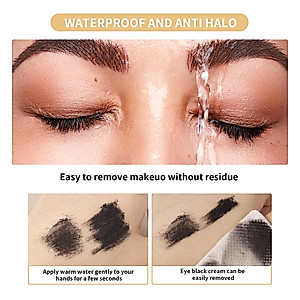 AKARY Mascara Waterproof & Smudge-Proof - 2-1 Long-Lasting Mascara Black Volumizing and Lengthening for Eye Makeup, Liquid Lash Extensions Mascara for a Full Fan Effect, No Clumping, Curling Eyelashes, Vegan & Cruelty-Free, 02 Brown