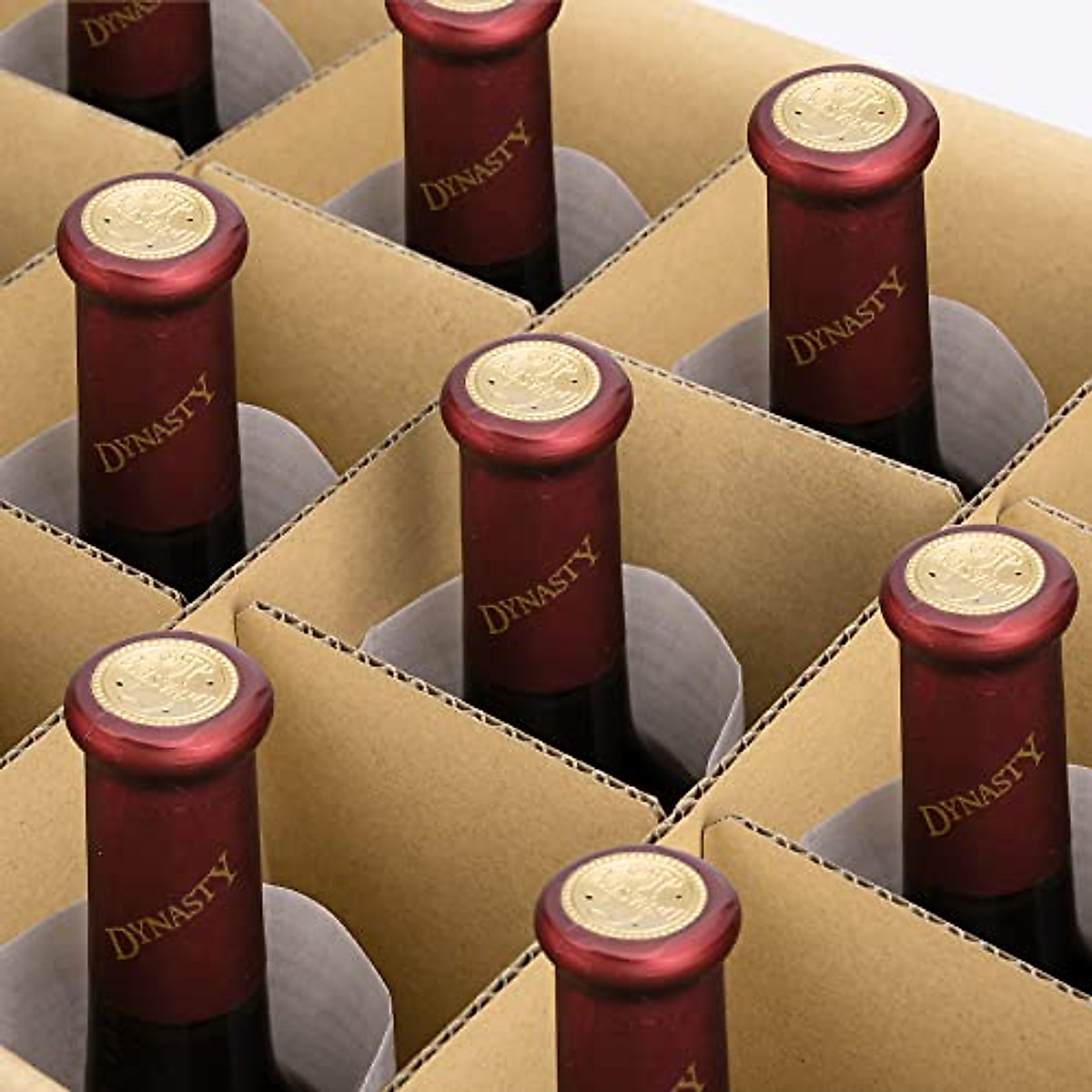 codree 4 Sets Glass Divider Kits for Kitchen Moving Box Dish Packing Moving Boxes-Glass Cell Divider Corrugate Dividers with 48 pcs Foam Pouches Fits in 16x12x12 Inch Box (Box Not Included)