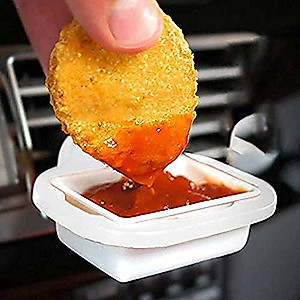 APCHY Car Air Vent Clip Sauce Holder, French Fry Cup Holder for Car, Mini Dipping Cups, Car Accessories, Sauce Containers for Ketchup Dipping