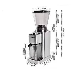 SHIDIAN Anti-static Conical Burr Coffee Grinder Stainless Steel Electric Coffee Beans Grinder Burr