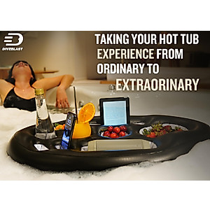 DIVEBLAST: Premium Floating Drink Holder for Pool, Hot Tub Drink Holder Floats, Swimming Pool Accessories for Adults, Drink Floaties for Pool