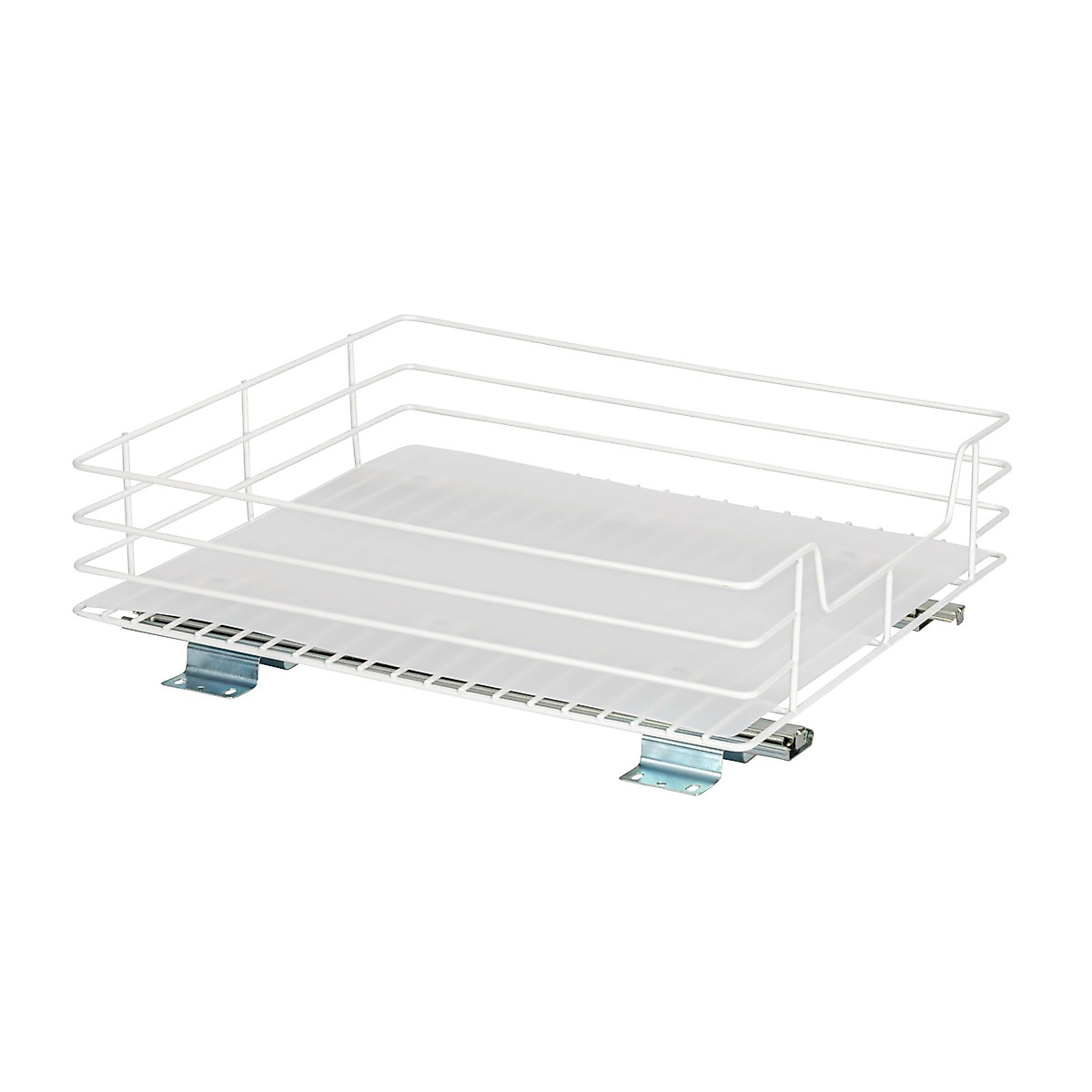 Household Essentials 1516-1 Glidez Undersink Sliding Organizer | Pull Out Cabinet Shelf | White | 15-Inch