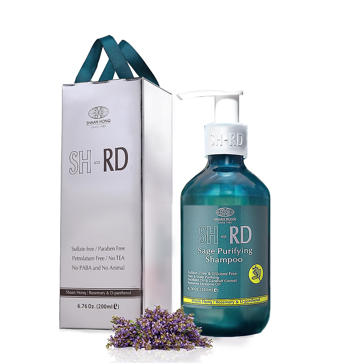 SH-RD Sage Purifying Shampoo for Oily Scalp | Deep Cleansing, Rebalancing, Hydrating Dandruff Scalps | Safe for Flat Hair & All Hair Types, | Sulfate-, Silicone-Free Oil Control Shampoo -6.76oz/200ml