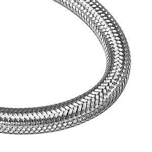 uxcell Faucet Supply Line Connector G1/2 Female x M10 Male 16 Inch Length 304 Stainless Steel Hose 2Pcs