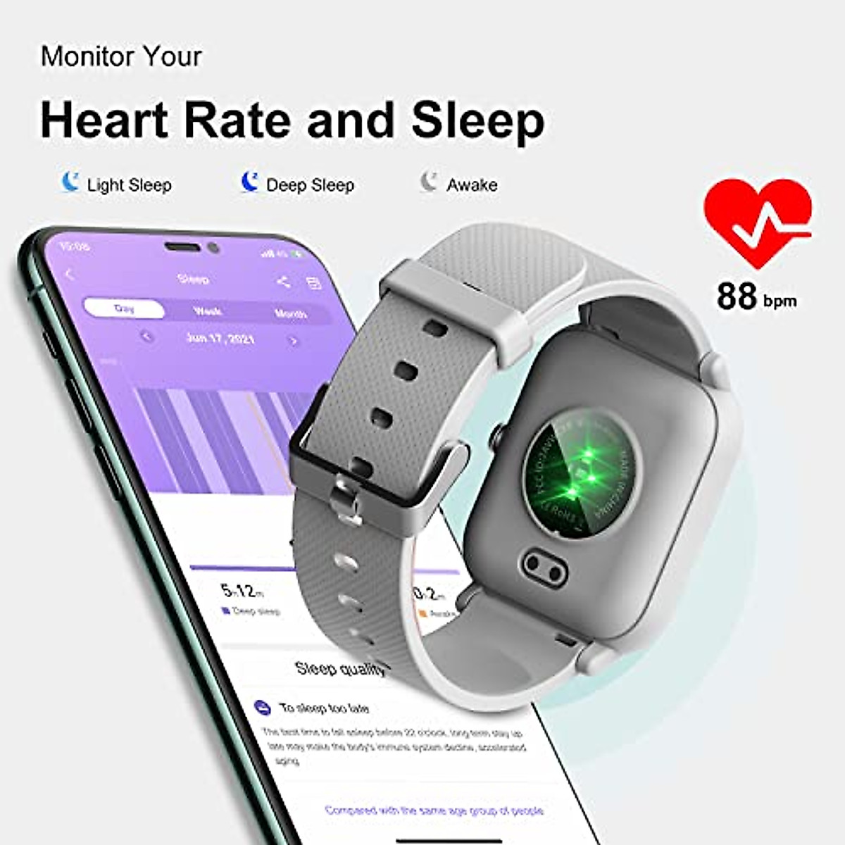 Fitness Tracker 2024 (Answer/Make Call),Smart Watch with 24/7 Heart Rate Blood Oxygen Monitor,Sleep Tracker,100+ Sports Modes,Pedometer,IP68 Waterproof Activity Trackers for Android&iPhone Women Men