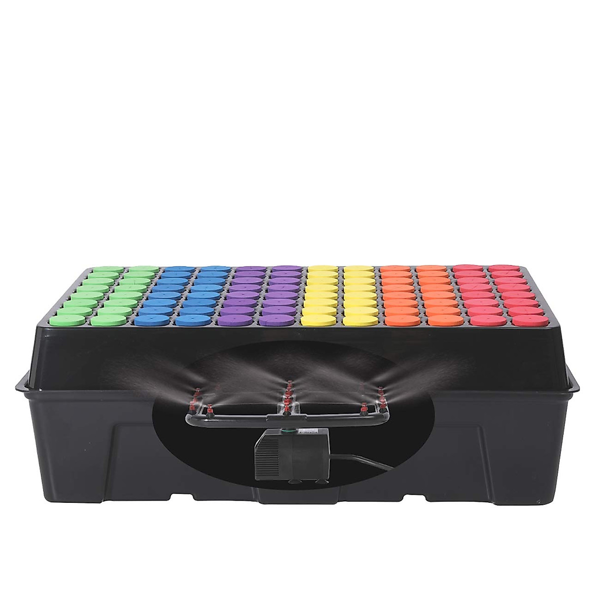 Clone Machine 96 Site, Aeroponic Cloning System Using 2 in Neoprene Insert Collars with Free Cloner Humidity Dome for Plant Cutting Propagation