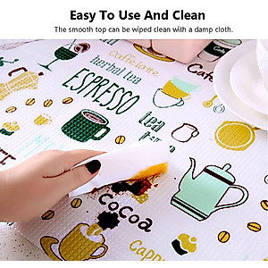 yuuzue Drawer Cushion Liner Shelf Liner for Kitchen Cabinets 17.7*78.7inch Non-Adhesive Cabinet and Drawer Liner Roll Shelf Fridge Mat Washable Table Mat ，Blue