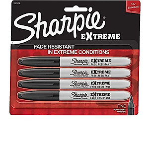 Sharpie Extreme Permanent Markers, Black, 4-Count - Limited Edition