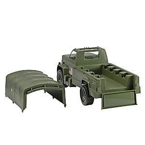 Tim Mee Military Cargo Truck for Action Figures - 14in Olive Green - Made in USA