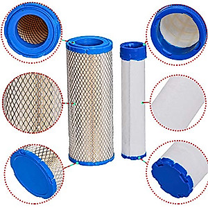 HIFROM Air Filter & Pre Filter Cleaner Oil Filter Spark Plug Tune Up Kit Compatible with Kawasaki FH601D FH680D FH721D FX651V FX691V FX730V 25 HP Engines Replacement for 11013-7020 49065-7010