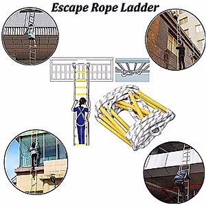 Fire Escape Ladder for Home Fire Emergency Ladders 2-10 Story Safety Survival Ladders Rope Ladder Emergency Fire Must Haves House