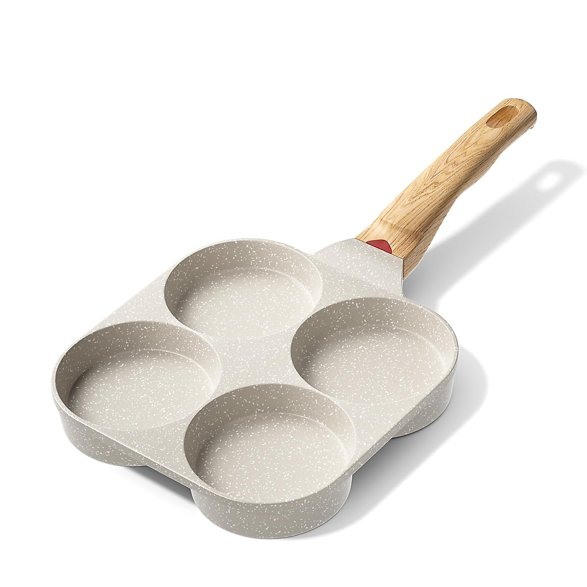 Innerwell Egg Frying Pan - 4 Cup Egg Pan Nonstick, Versatile Fried Egg Pan, Breakfast Skillet for Pancake, Hamburger, Sandwiches, Compatible with Gas Stove & Induction Cookware, Easy to Clean