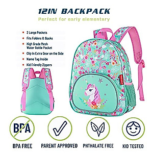Daaupus 12-Inch girl preschool backpack,Kids Backpack for Boys & Girls, Perfect for Daycare and Preschool, Unique design print backpack for school and travel