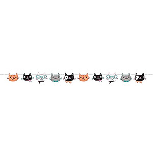 Creative Converting 329408 Cute Cats Shaped Banner - 1 Pc