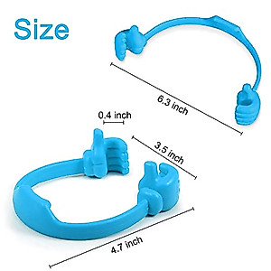 LucyPhy 8 Pack Thumbs up Cell Phone Holder, Adjustable Silicone Tablet Stand, Multi Colors Portable Desktop Stands Compatible for Smart Phones iPhone iPad Huawei (8 Color)