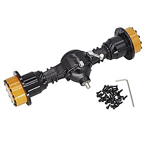 RC Loader Metal Front Axle Rear Axle with Wheel Side Deceleration and Differential Lock for Wheel Loader Model Upgrade Parts - (Color: Rear axle)